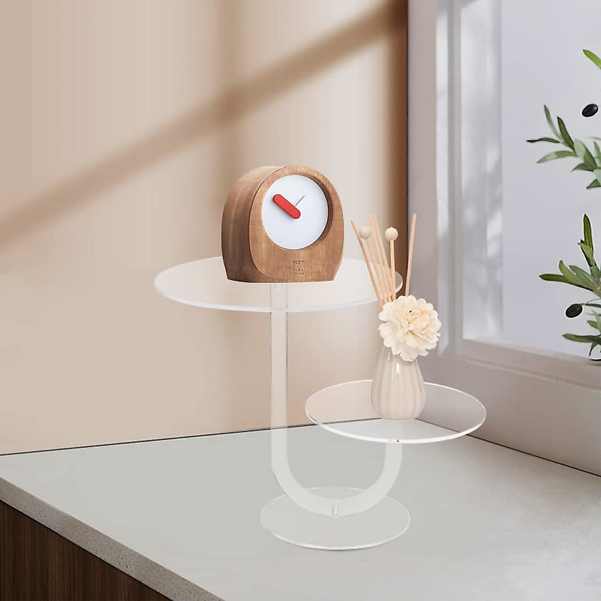 J Cake Display Stand 2 Tier Acrylic Cupcake Tower Display Premium Cupcake Holder Dessert Tree Tower for Birthday Cady Bar Party Décor Weddings Birthday Parties Events (Premium Acrylic 10") (10inch)