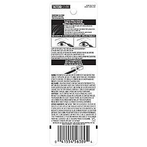 Maybelline TattooStudio Long-Lasting Sharpenable Eyeliner Pencil, Glide on Smooth Gel Pigments with 36 Hour Wear, Waterproof, Deep Onyx, 1 Count