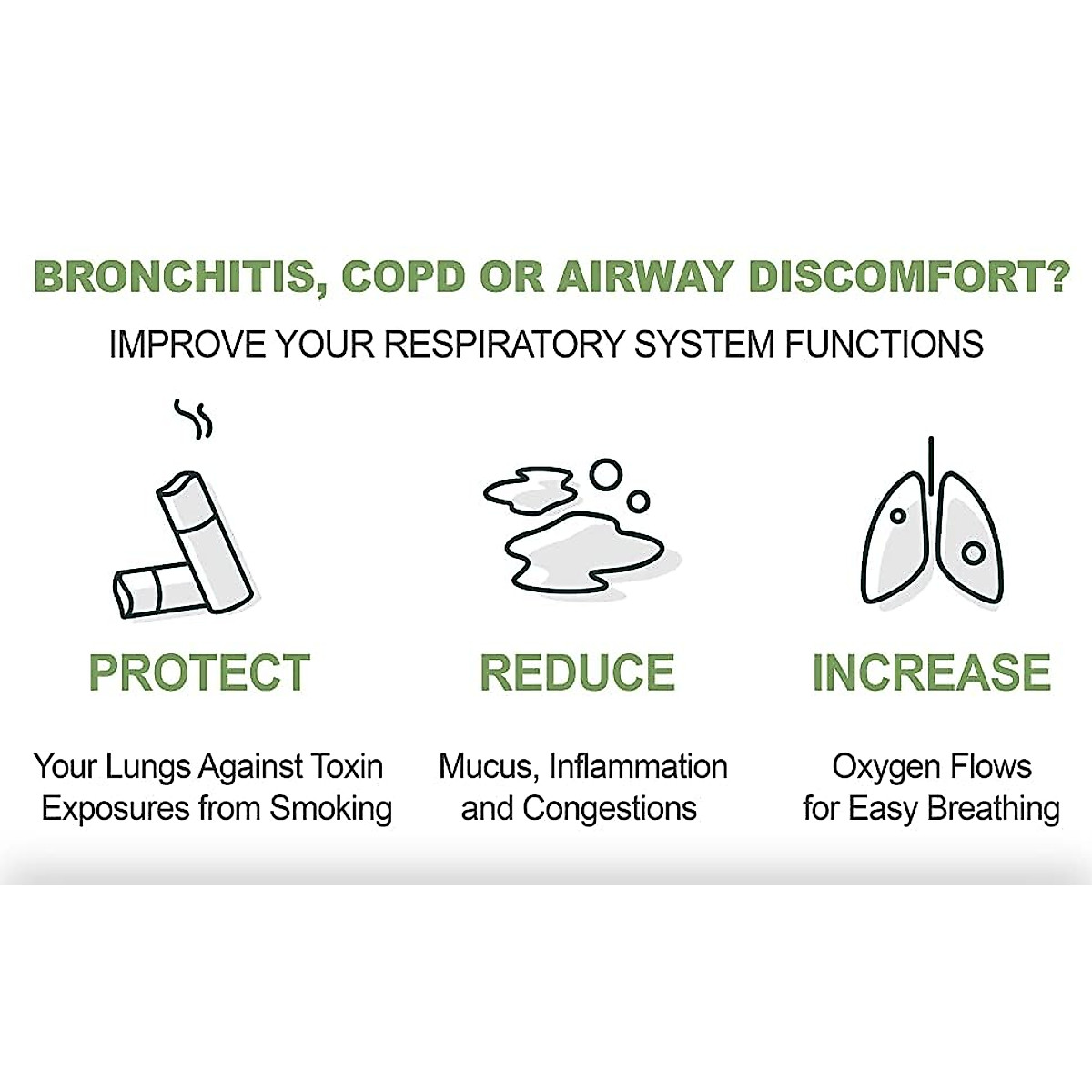 Asthma Relief,Bronchial Health,Lung Cleanse and Detox by OmniBreathe,30-Day Respiratory Wellness Supplement,Naturally Reduce Cough & Clear Mucus/Phlegm for Smokers in 24H,60 Veg Capsules(Read Reviews)