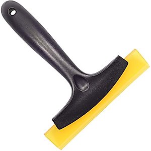AHCHAY Car Window Rubber Squeegee, 5.5-inch Hard Water Blade Scraper for Mirror, Vinyl Wrap, Tint, Glass, Bathroom, Shower, Yellow