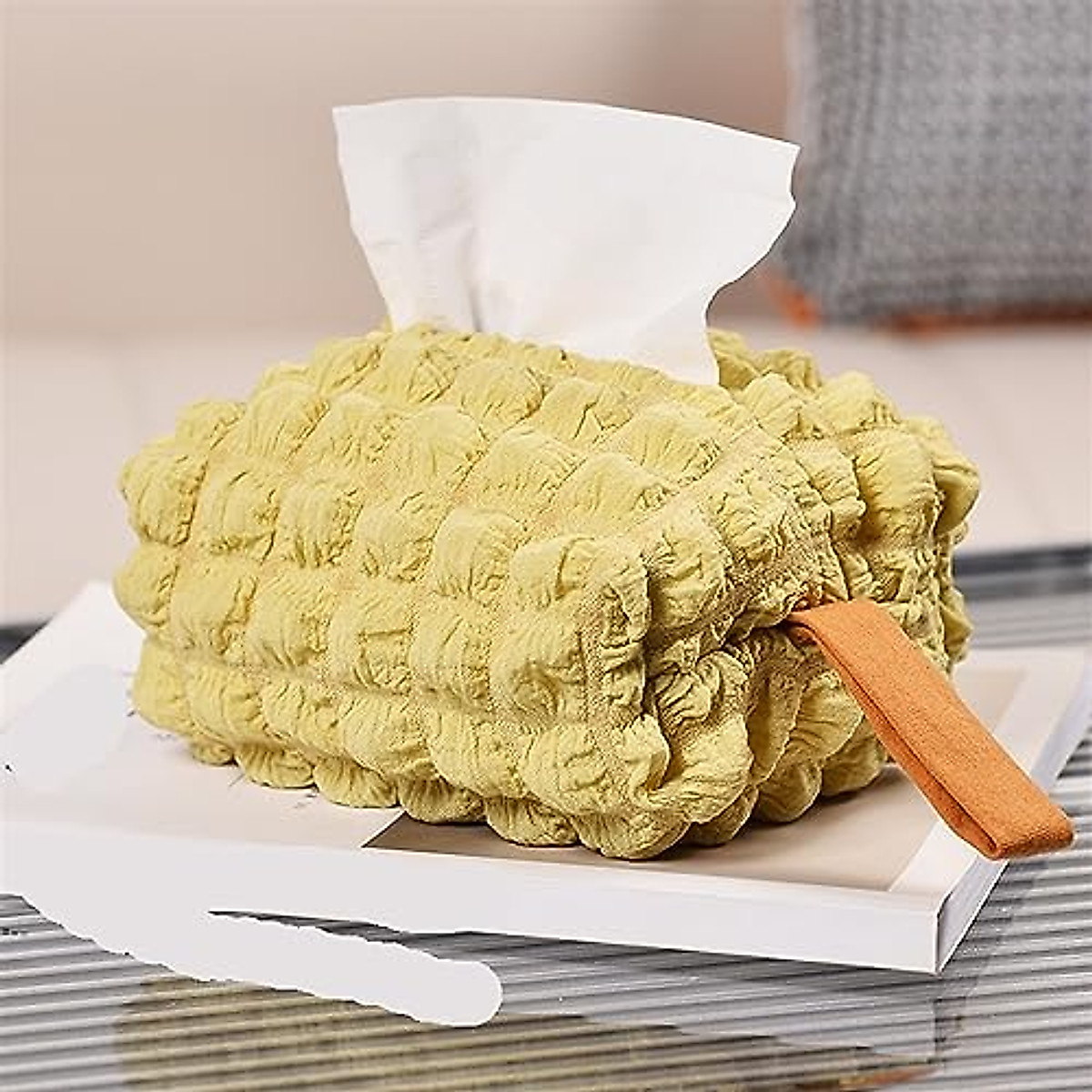 SPICLY Tissue Box Tissue Box, Paper Drawer, Toilet Paper Storage Bag (Color : Brown)