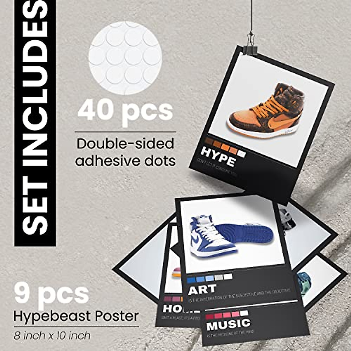 97 Decor Hypebeast Sneaker Poster - Hypebeast Room Decor, Hypebeast Wall Art Stuff, Sneakerhead Room Decor, Air Jordan Poster Painting, Jordan Shoe Poster for Wall Picture (8x10 UNFRAMED Prints)