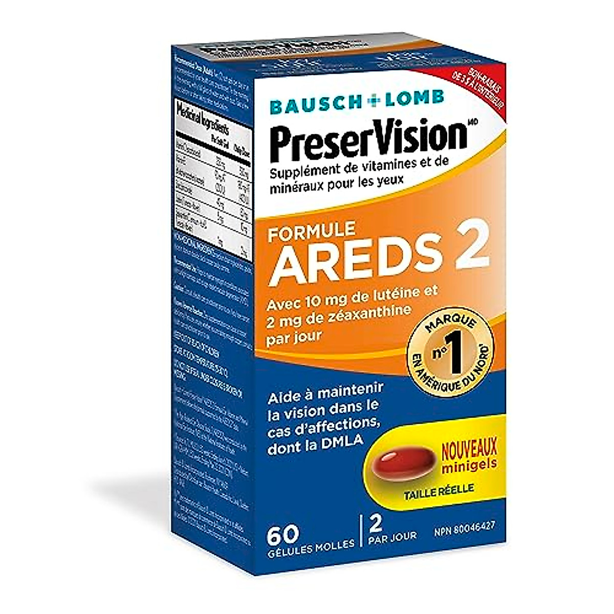 PreserVision AREDS 2 Eye Vitamin & Mineral Supplement, Contains Lutein, Vitamin C, Zeaxanthin, Zinc & Vitamin E, 60 Minigels (Packaging May Vary)