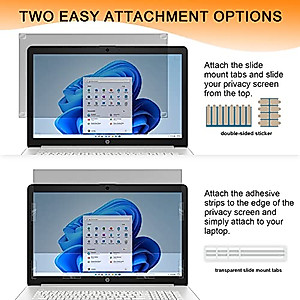 Mamol Laptop Privacy Screen 14 Inch Compatible with Lenovo/HP Envy/Dell/Acer/Asus/Thinkpad, 16:9 Aspect Removable Anti Glare Blue Light Privacy Screen Filter, Computer Monitor Security Shield 14 In