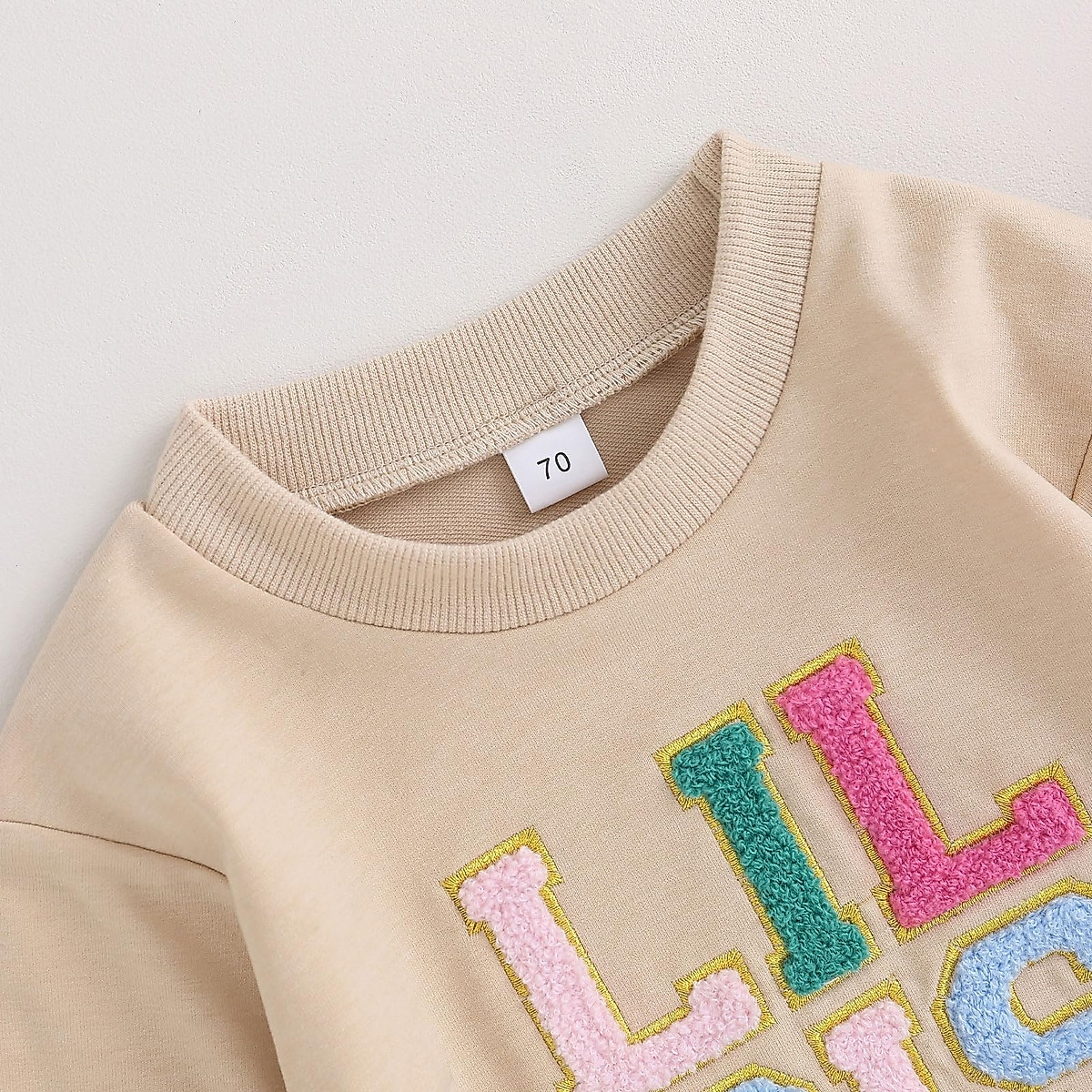 Infant Baby Girl Fall Outfit Sweatshirt Romper Letter Embroidery Jumpsuit Big Lil Sis Matching Newborn Winter Clothes