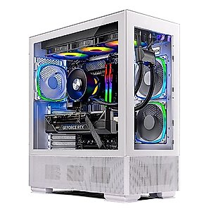 Skytech Gaming Azure PC Desktop – AMD Ryzen 9 7900X3D 4.4 GHz, NVIDIA RTX 4080, 1TB NVME Gen4 SSD, 32GB DDR5 RAM RGB, 1000W Gold PCIE 5.0 PSU, 360mm AIO, 11AC Wi-Fi, Windows 11 Home 64-bit,White