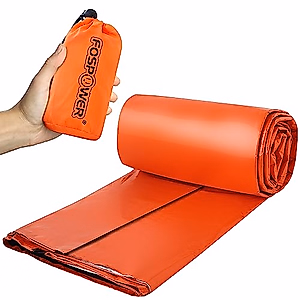 FosPower Emergency Sleeping Bag, Tough and Durable Mylar Thermal Sack with Survival whistle for Survival Kits, Camping Accessories, Outdoors, Hiking