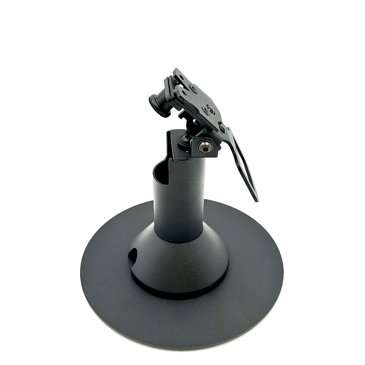 Discount Credit Card Supply DCCStands Ingenico Lane/3000/5000/7000/8000 7" Freestanding Swivel and Tilt Terminal Stand with Round Plate, Black