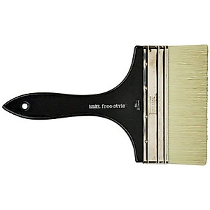 Liquitex 1300706 Professional Freestyle Large Scale Brush, Broad Flat/Varnish 6-inch, Short Handle , Black
