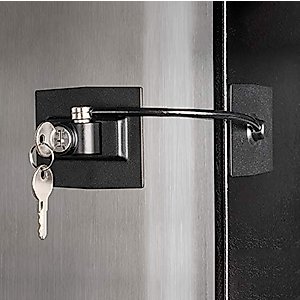 Guardianite Premium Refrigerator Door Lock with Built-in Keyed Lock (Black)