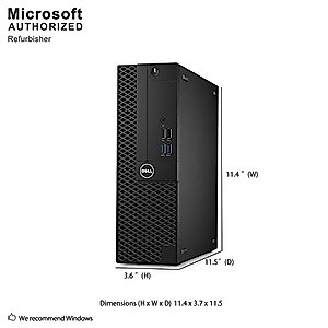Dell Optiplex 3050 SFF Desktop Computer PC, Intel Quad Core i5-6500 up to 3.6GHz, 16GB DDR4, 256GB SSD, WiFi, 4K Support, DP, HDMI,Windows 10 Pro 64 Bit English/Spanish/French(Renewed)