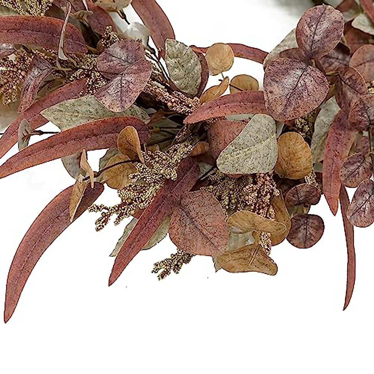 20" Fall Wreath for Front Door, Fall Leaves and Grain Wreath, Harvest Ear Wheat Wreath for Front Door Wedding Wall Home Thanksgiving Decoration Farmhouse Decoration