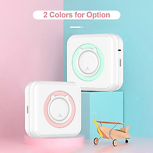 MIGYKO All-in-one Photo Printer Multifunction Portable Printer Wireless Instant Mini Printer Support BT Connection for Smartphone with 11 Paper Rolls 57mm Compatible with iOS Android