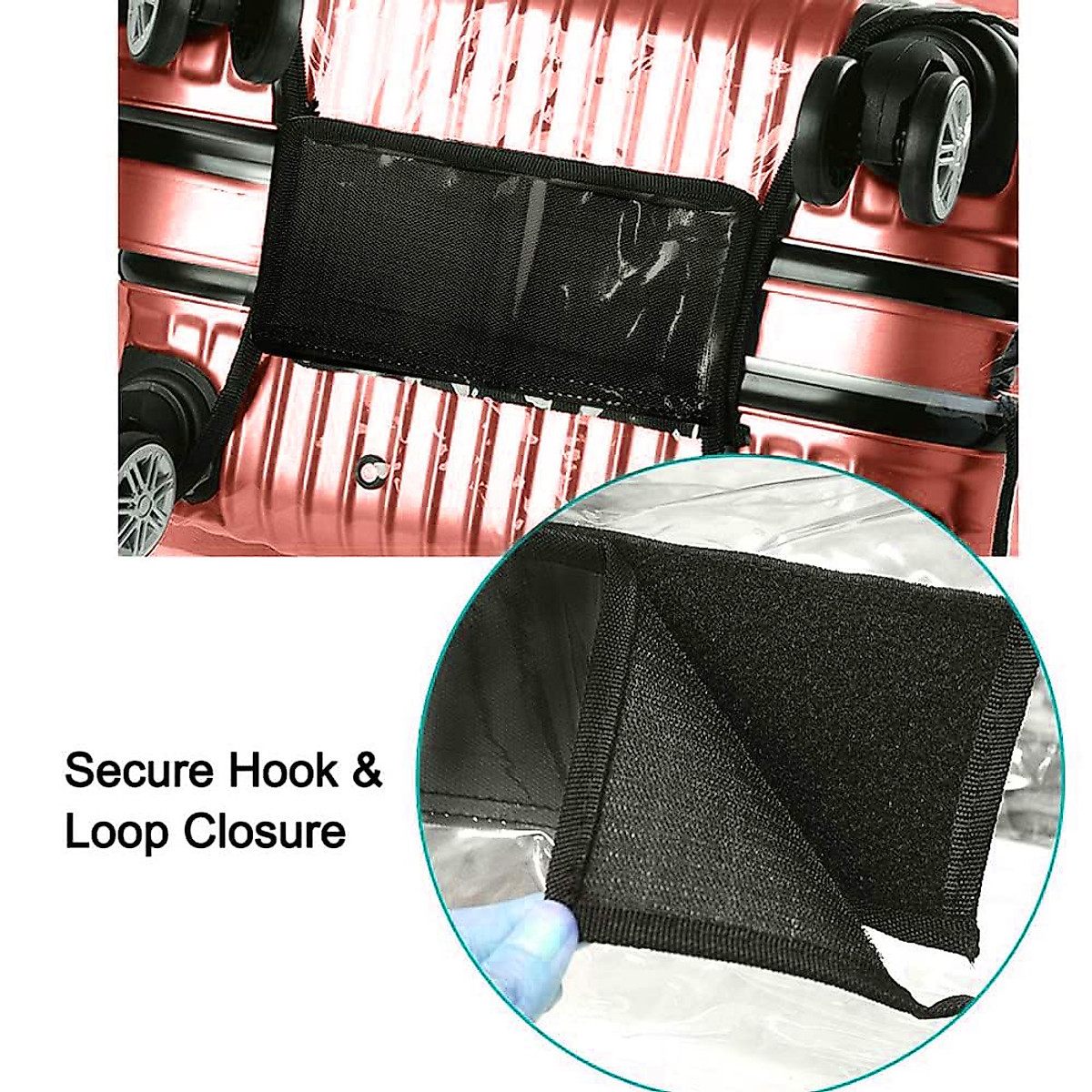 Esholife Luggage Covers for Suitcase Tsa Approved Clear PVC Waterproof Suitcase Covers Luggage Protectors 18-21Inch (18.50''H x 14.37''L x 9.44''W)