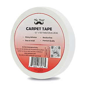 Mr. Pen- Double Sided Carpet Tape, 0.7 inch x 10.9 Yard, Carpet Tape, Rug Gripper, Rug Tape, Carpet Tape for Wood Floors, Carpet Tape Double Sided, Rug Slip Stopper, Rug Anti Slip, Carpet Adhesive