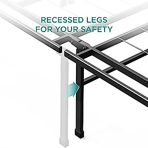 ZINUS SmartBase Heavy Duty Mattress Foundation / 16 Inch Metal Platform Bed Frame / No Box Spring Needed / Sturdy Steel Frame / Underbed Storage, Queen