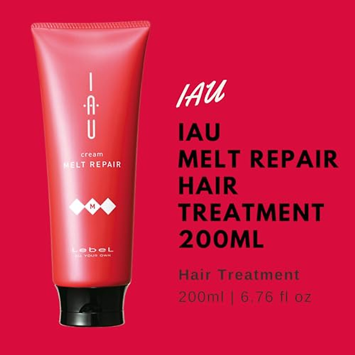 Lebel IAU Cleansing Freshment Hair Shampoo 200ml & Lebel IAU Melt Repair Hair Treatment 200ml Set (Green Tea Set)