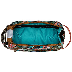 KAVU Grizzly Kit Accessory Bag Padded Lightweight Travel Case - Coastal Blocks
