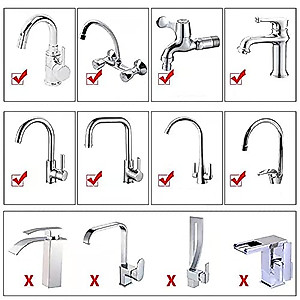 Kitchen Faucet 3 Pack Booster Shower Faucet Water Filters Water Purifier Faucet Kitchen Faucet Water FilterScalable/Rotating/Folding Faucet Water Filter Telescopic (Blue,Pink,Green）