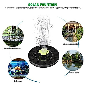 XXXDXDP Floating Leaf Petal Solar Fountain Bird Bath Pool Pond Fountain Home Decoration Outdoor Garden Courtyard Waterfall