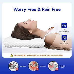 inight Memory Foam Pillows for Sleeping, Standard Size Set of 2 for Back Sleeper & Side Sleeper Pillow, 2 Pack, Oeko-TEX & CertiPUR-US Certified