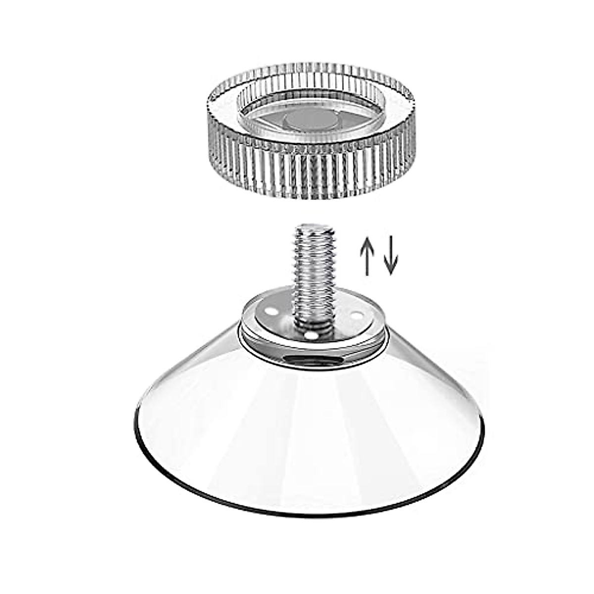 Cuawan 4/10Pcs Suction Cup Hooks M4 Screw Transparent Suction Cup Clear Plastic Sucker Hooks Replacement Fit for Glass Table Tops Kitchen Bathroom Storage Tool