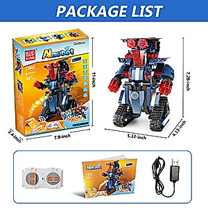 STEM Robot Toys for Kids, Science Building Block Kit for Boy and Girl, Educational Remote Control Toy with App Control for Learning for 8 9 10 11 12 13 Year Old Boys and Girls (Dark Blue)
