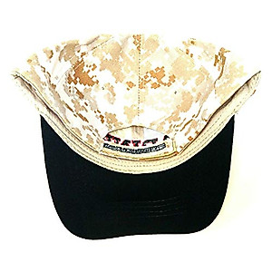 Text USMC United States Marine Corps Digital Camo Camouflage Hat Cap