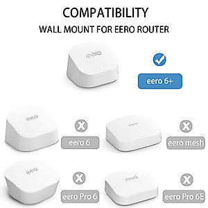 BECEMURU VHB Strong Adhesive Wall Mount Holder for eero 6+ Whole Home WiFi System, No Drilling Screwless Ceiling Bracket for eero 6 Plus WiFi Router (1 Pack)