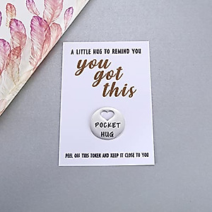 MIXJOY You Got This Pocket Hug Token & Greeting Card for Friends Family, Think of You Missing You Gift, Positivity Cheer Up Gift for Him Her, Sengding a Hug Gifts