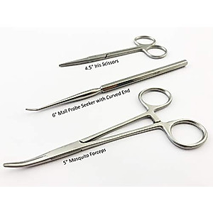 Dissection Kit - 20 Pieces for Anatomy Biology Lab Experiment with Scalpel Blades, Two Pairs Large Gloves, and Organizer Storage Case