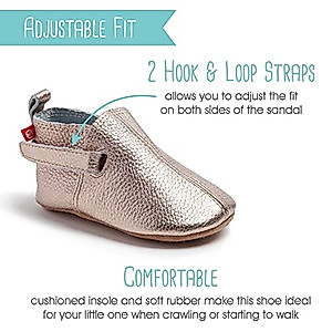 Zutano Leather Baby Shoes for Boys and Girls, Rose Gold, 12M