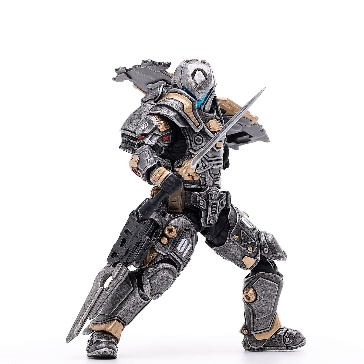 JOYTOY 1/18 Action Figures 4-Inch 01st Legion - Steel Dark Source Collection Action Figure Military Model Toys (Black Sickle)