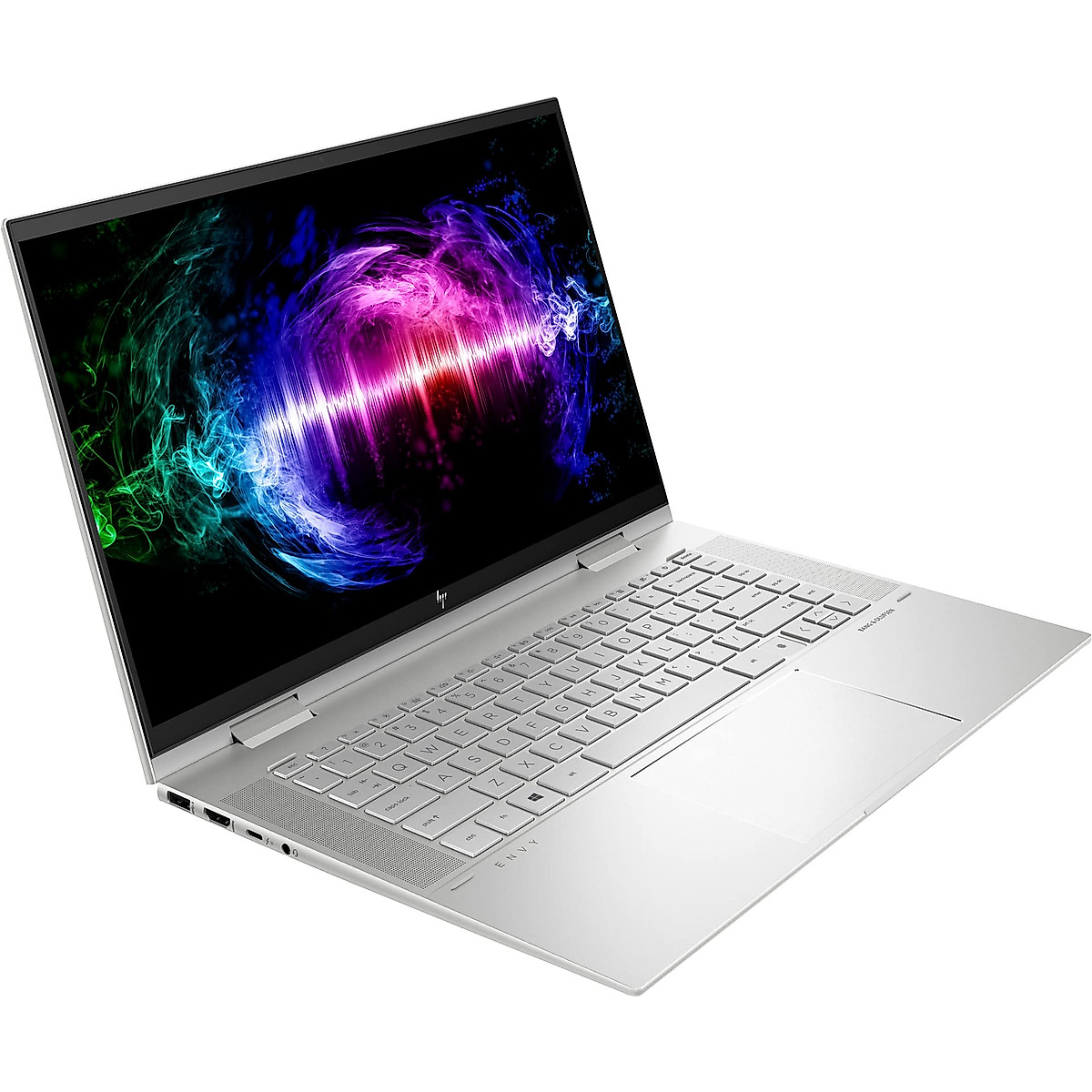 HP 2022 Envy x360 2-in-1 15.6" FHD Touchscreen Convertible Laptop, Intel Core i5-1155G7(Beat i7-8550U), 64GB RAM, 2TB PCIe SSD, Backlit Keyboard, HDMI,Webcam, Windows 11, Silver White, ROKC Mousepad