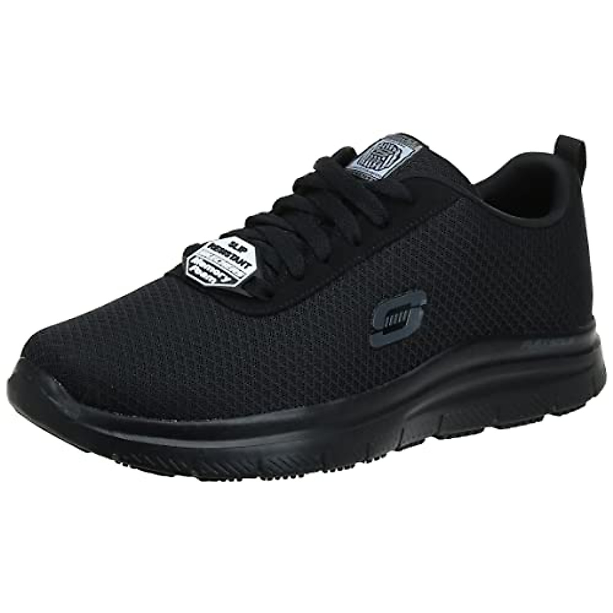 Skechers mens Flex Advantage Sr - Bendon Work Shoe, Black Mesh/Water/Stain Repellent Treatment, 10.5 Wide US