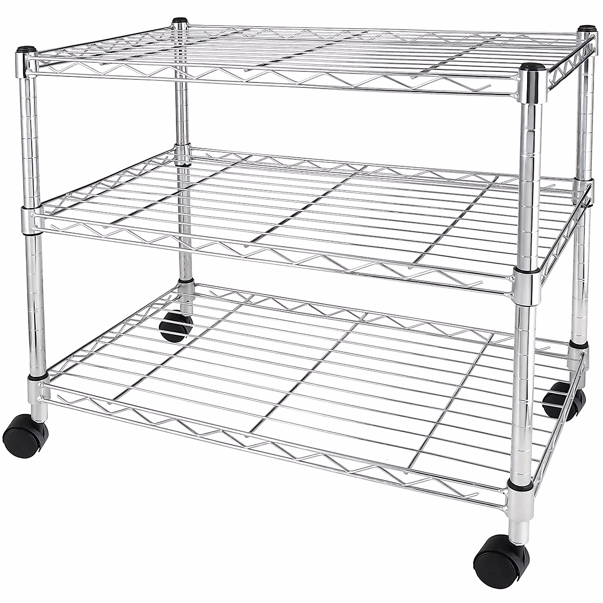 Simple Deluxe Heavy Duty 3-Shelf Shelving Unit, 24.02" D x 13.78"W x 21.97" H, 3 Tier