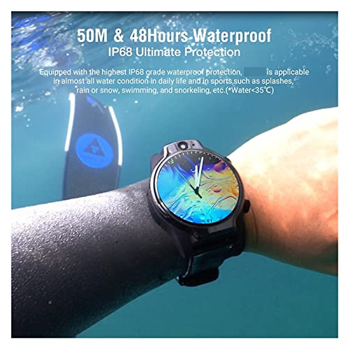 4G LTE Smart Watch Phone GPS 3GB 32GB ID Dual Camera 8MP WiFi Smartwatch Men IP68 Clock for Xiaomi