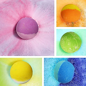 Bath Bombs for Kids with Surprise Inside, 9 Pack Pull-Back Cars Organic Rich Foam Color Bubble Set with 3 Multifunctional Vehicles, Gentle and Kids Safe for Boys Girls Birthday Christmas
