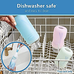 Dr. Brown’s Deluxe Baby Bottle Warmer and Sterilizer, for Baby Bottles and Baby Food Jars with Anti-Colic Options+ Narrow Baby Bottles 4 oz/120 mL, with Level 1 Slow Flow Nipple, 4 Pack, 0m+