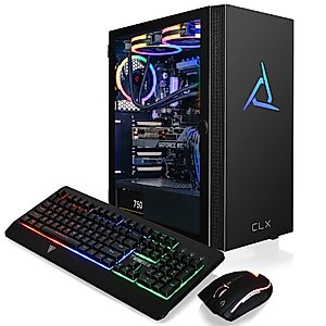 CLX Set Gaming PC - Intel Core i5 13600KF 3.5GHz, GeForce RTX 3070, 1TB NVMe M.2 SSD, 4TB HDD,16GB DDR5 RGB Memory, 240mm AIO, WiFi, Windows 11 Home, Black