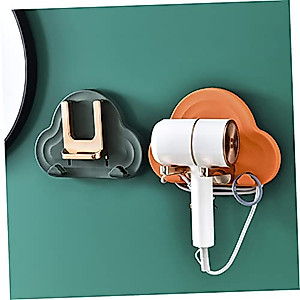 Homoyoyo 1pc Hair Dryer Rack Foldable Garment Rack Blow Dryer Stand Wall Mounted Clothing Rack Hairdryer Storage Rack Floating Dryer Holder Bathroom Hair Dryer Rack Abs Green No Punching