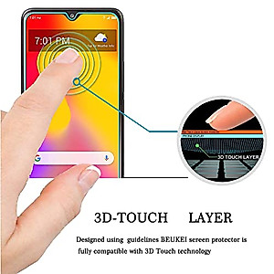 beukei (3 Pack) Compatible for TCL 30 XL/TCL 30XL (2022) Screen Protector Tempered Glass (6.82 inch),Touch Sensitive,Case Friendly, 9H Hardness