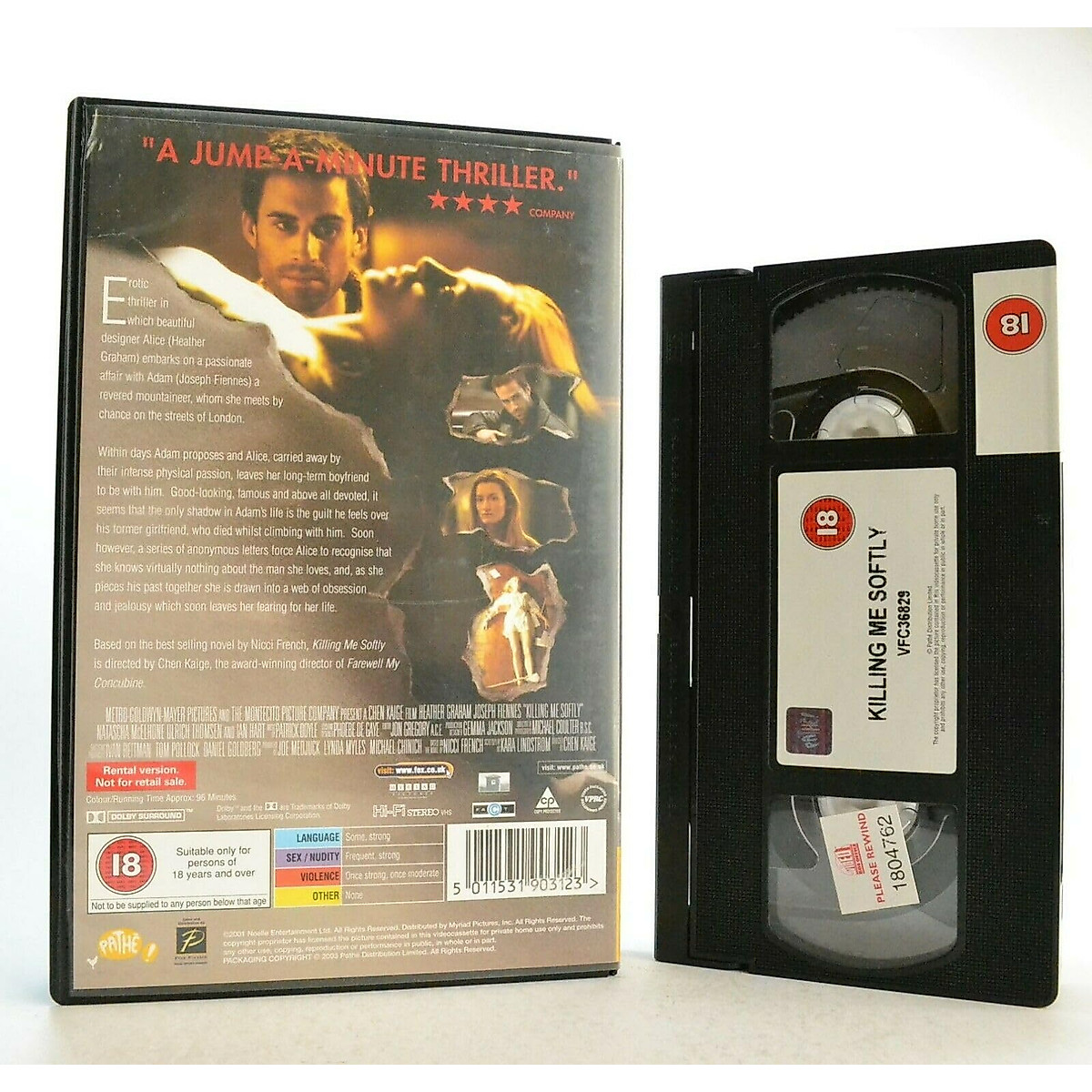 Killing Me Softy: Erotic Thriller (2002) - Large Box - Joseph Fiennes - Pal VHS