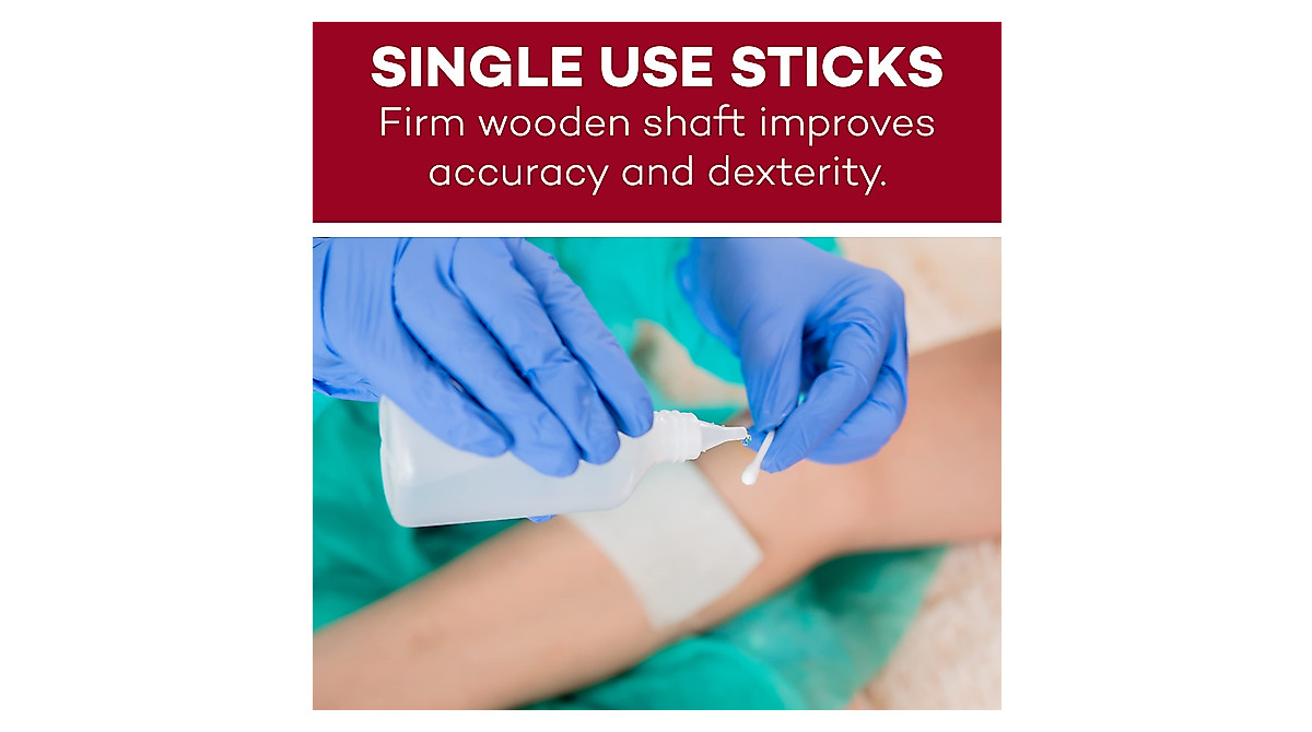 Dealmed Cotton-Tipped Applicators – 200 Sterile Tips