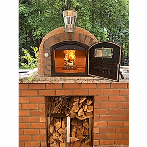 Authentic Pizza Ovens Rustic Lisboa Traditional Brick Premium Pizza Oven, Wood Fire Outdoor Oven