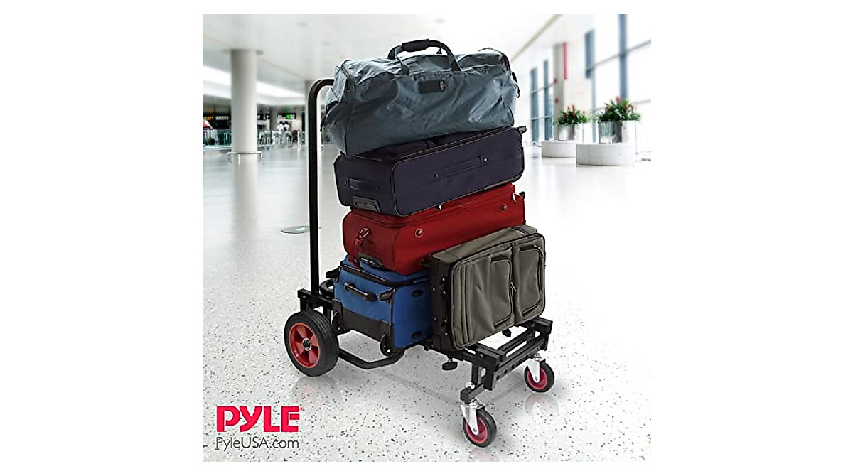 Heavy Duty 8-in-1 Pyle Folding Equipment Cart