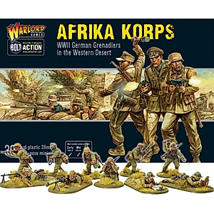 Bolt Action Afrika Korps German Grenadiers Western Desert 1:56 WWII Military Wargaming Plastic Model Kit