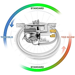 2198202 Refrigerator Cold Control Thermostat Replacement wp2198202 Thermostat Control Fit for Ken-More Refrigerators by Sikawai- Replaces 2161284 2198201 PS11739232 AP6006166 WP2198202