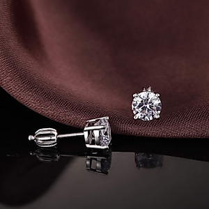 Earring Backs for Studs 925 Sterling Silver Earring Backs Lifters Screw Backs of Earrings Locking Earring Backs for Diamond Earrings Locking Earring Backs Replacement