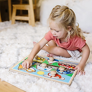 Melissa & Doug Vehicles Jumbo Knob Wooden Puzzle (8 pcs)